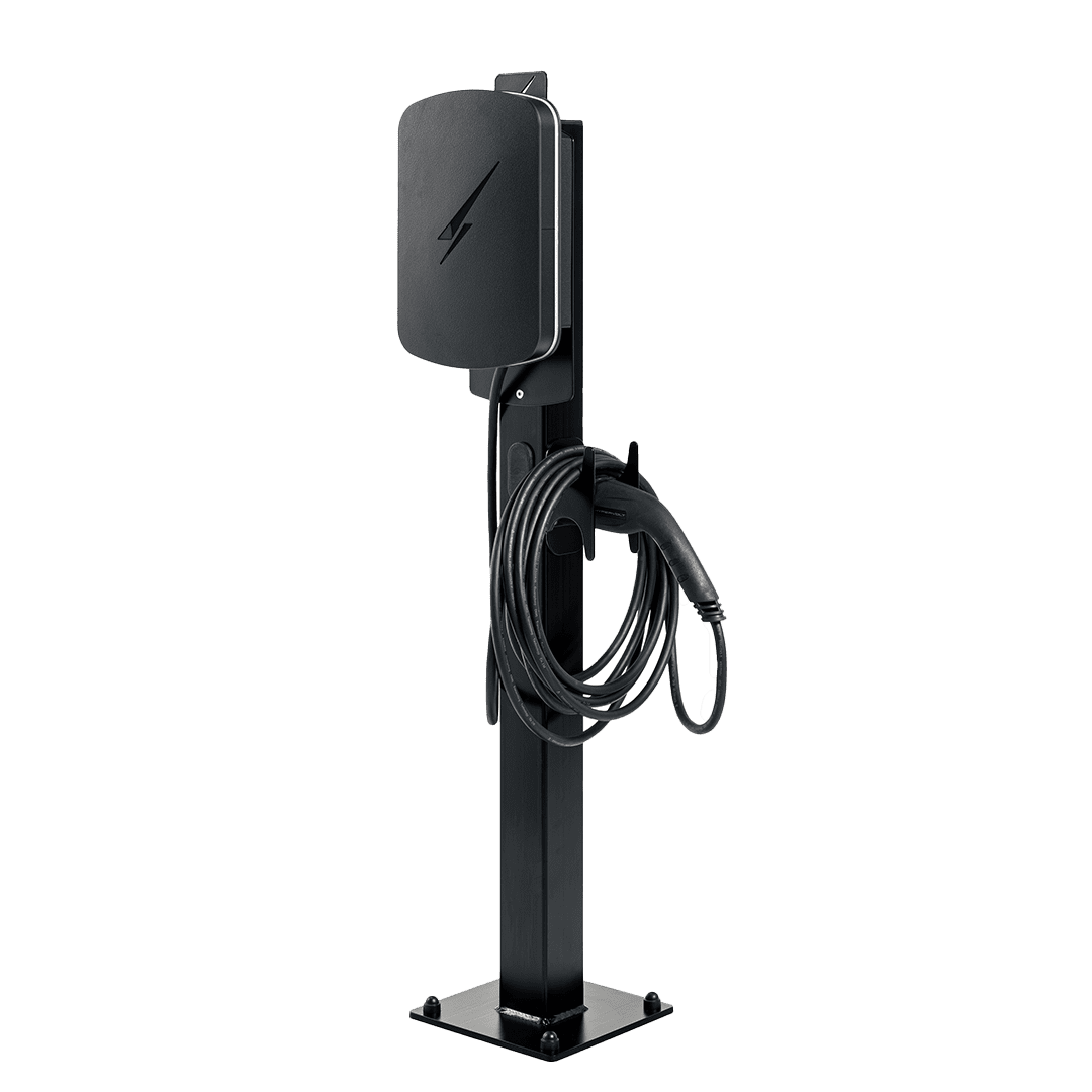 Universal EV Charging Post - Black Steel | EV | Evergy